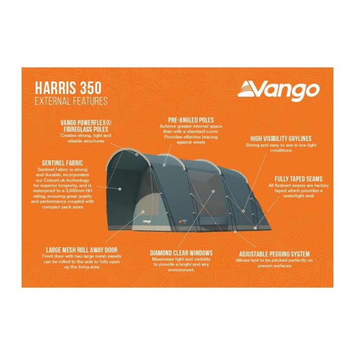 Vango Harris 350 3-Persoons Tent | Linberg